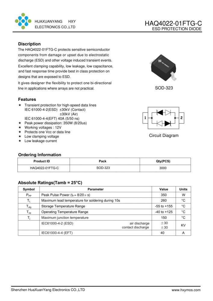 HAQ4022-01FTG-C datasheet page 1