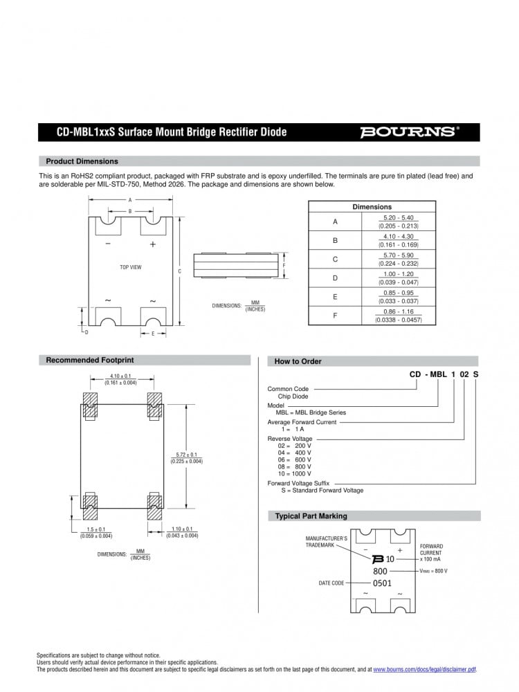 BOURNS CD-MBL102S datasheet page 3