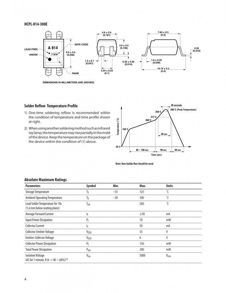 HCPL-814 datasheet page 4