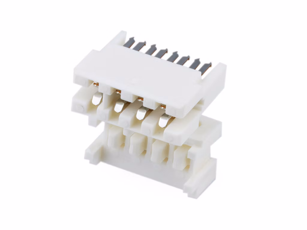 Appli-Mate RAST 2.5 IDT Connector, 2.50mm Pitch, Direct/Indirect, Female, Beaded Terminal, 4 Circuits, Position Keys A, B, D and E Removed, Open Endwalls, Polarizing Rib Between 1/2 for sale