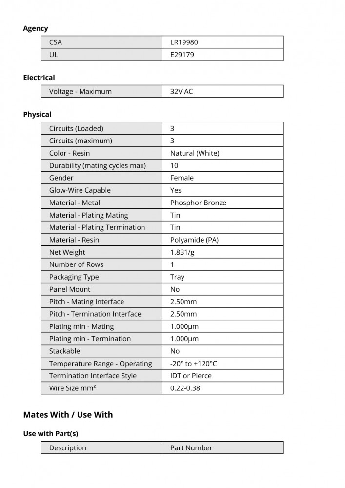 Molex 930370001 document image, page 3