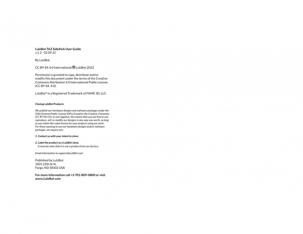 LulzBot TAZ SideKick document image 4
