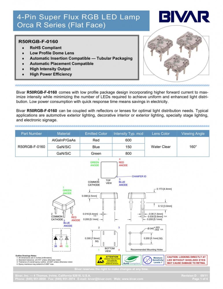 R50RGB-F-0160 datasheet page 1