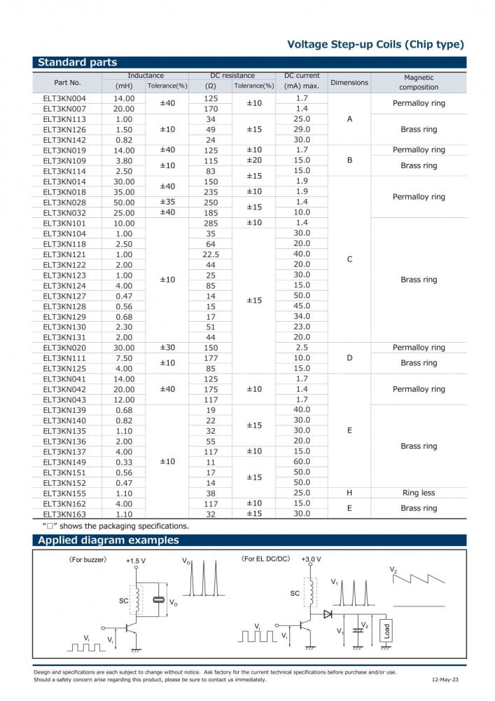 Panasonic ELT3KN series datasheet page 2