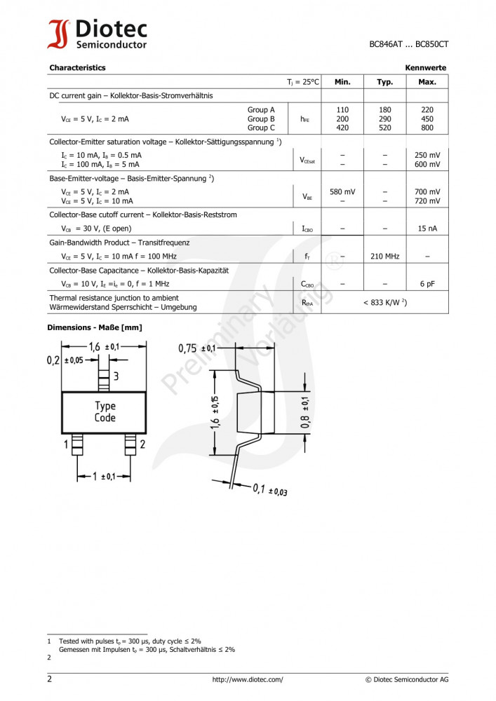 BC847AT family datasheet page 2
