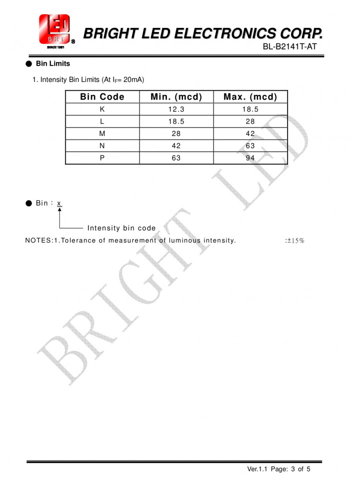 BL-B2141T-AT datasheet page 3