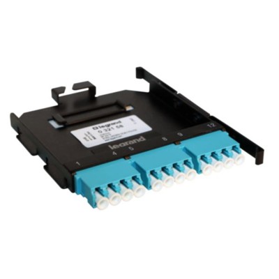 LC duplex block for 12 multimode fibres - aqua