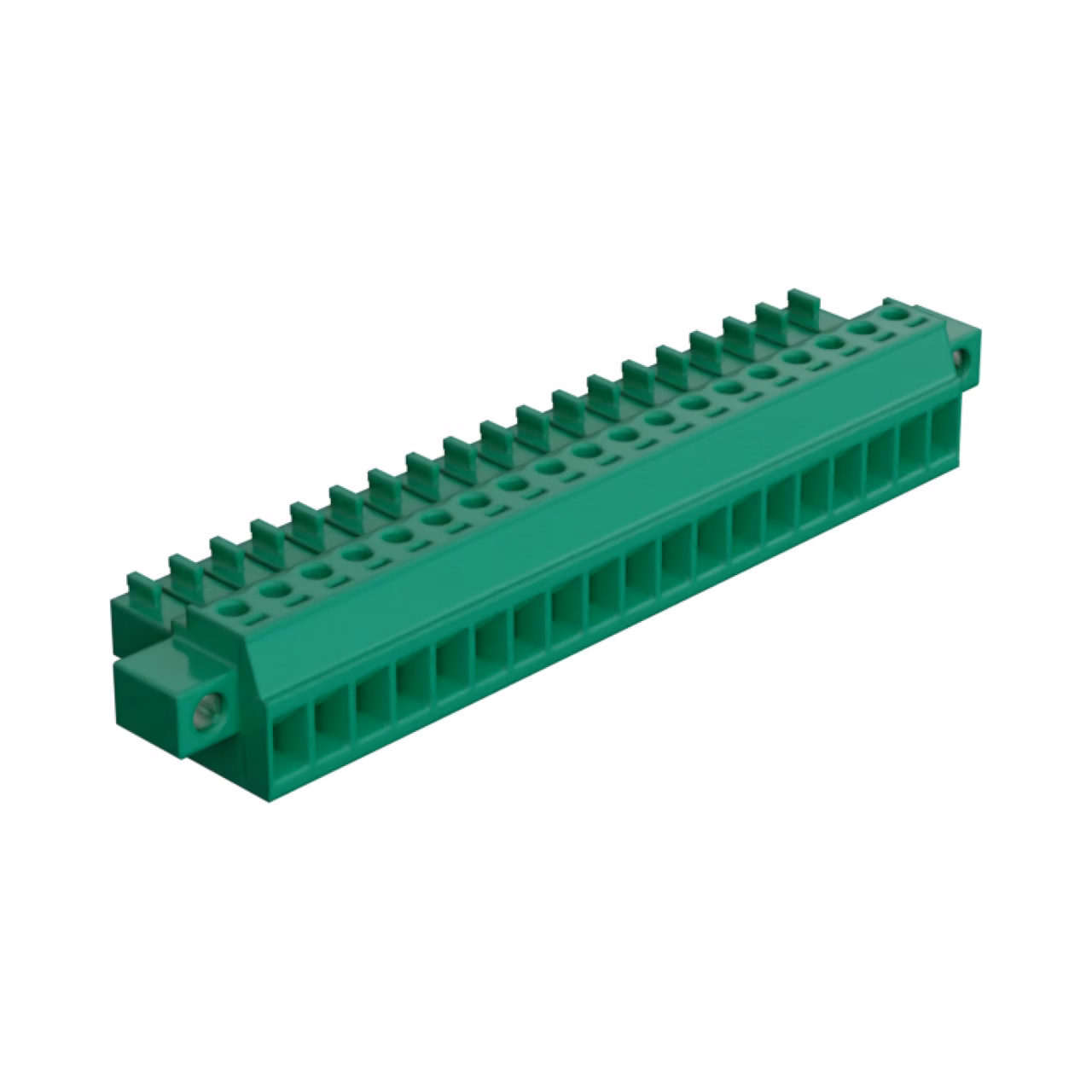 3.50mm Pitch Eurostyle Horizontal Plug, with Retention Screws, Green Housing, 19 Circuits for sale