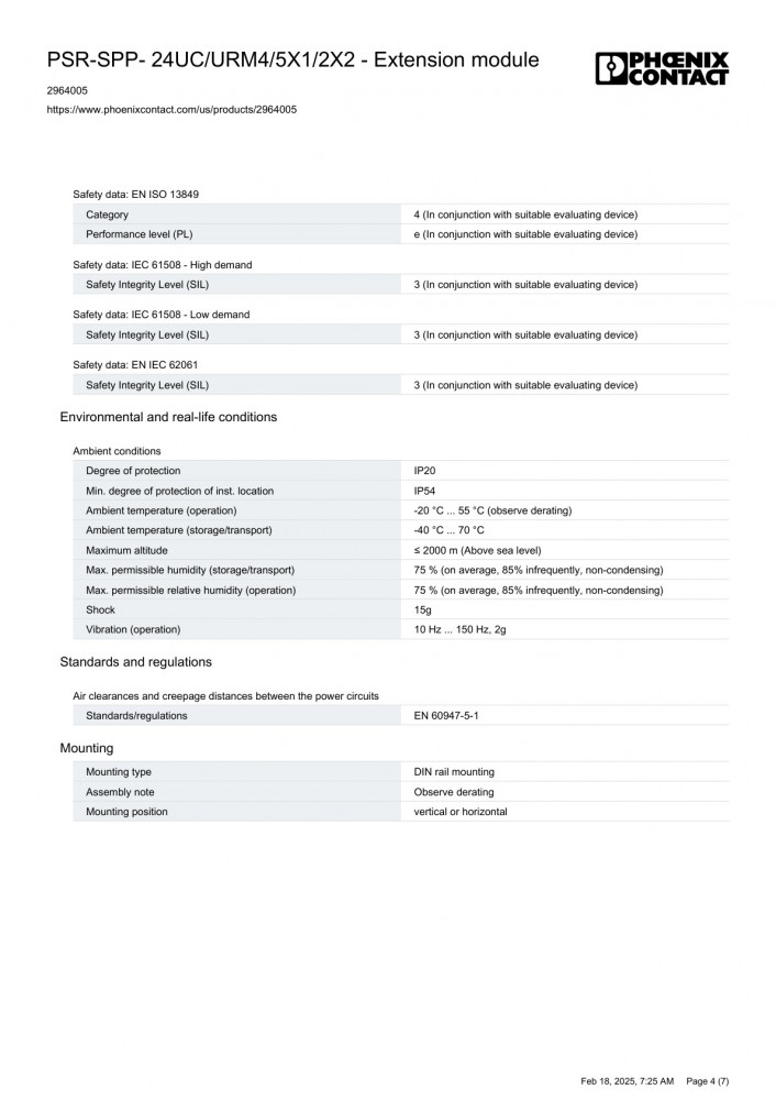 Phoenix Contact 2964005 technical document page 4