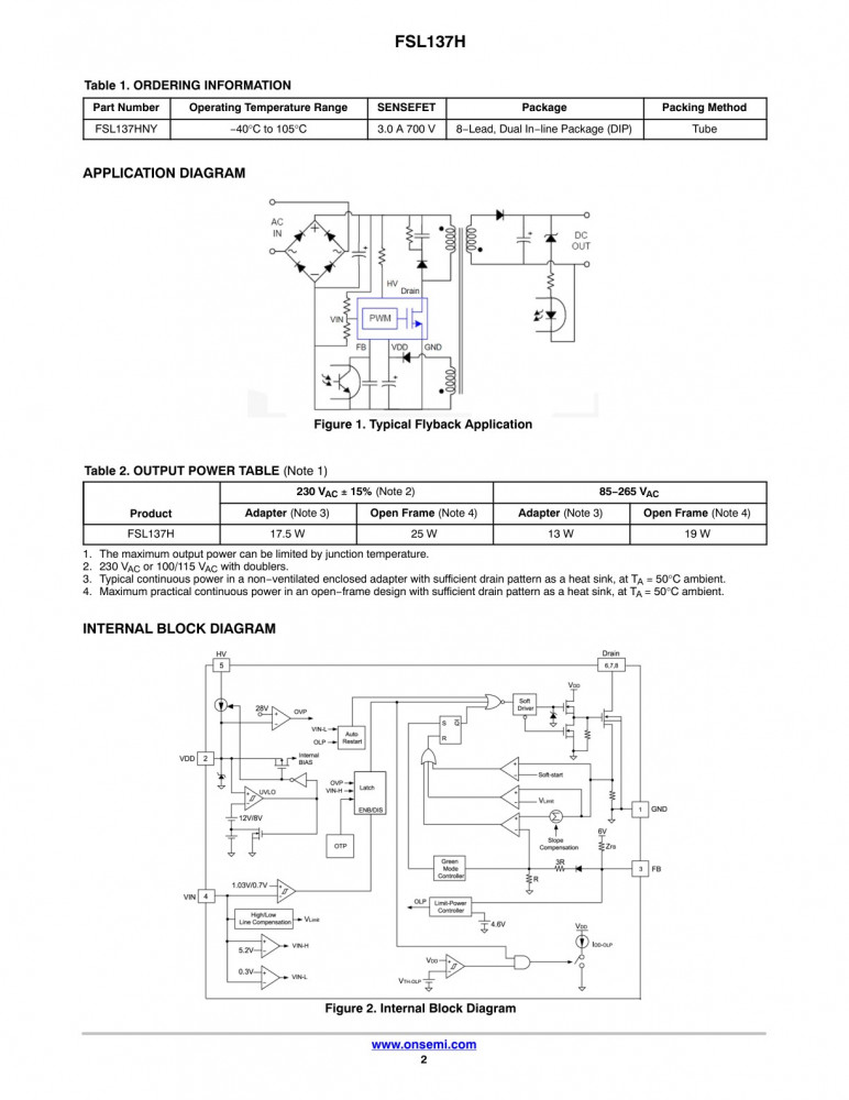 FSL137H datasheet page 2