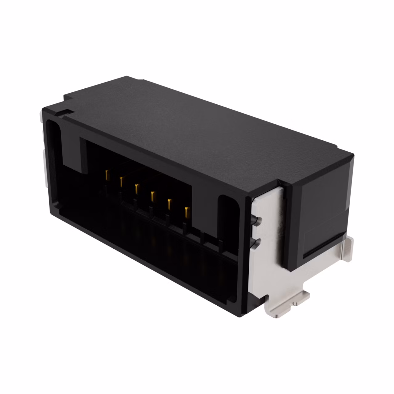 1.00mm Pitch, Rely-On PCB Header, Single Row, Right-Angle, Surface Mount, 0.38µm Gold (Au) Plating, Inner Positive Lock, 10 Circuits, Black for sale