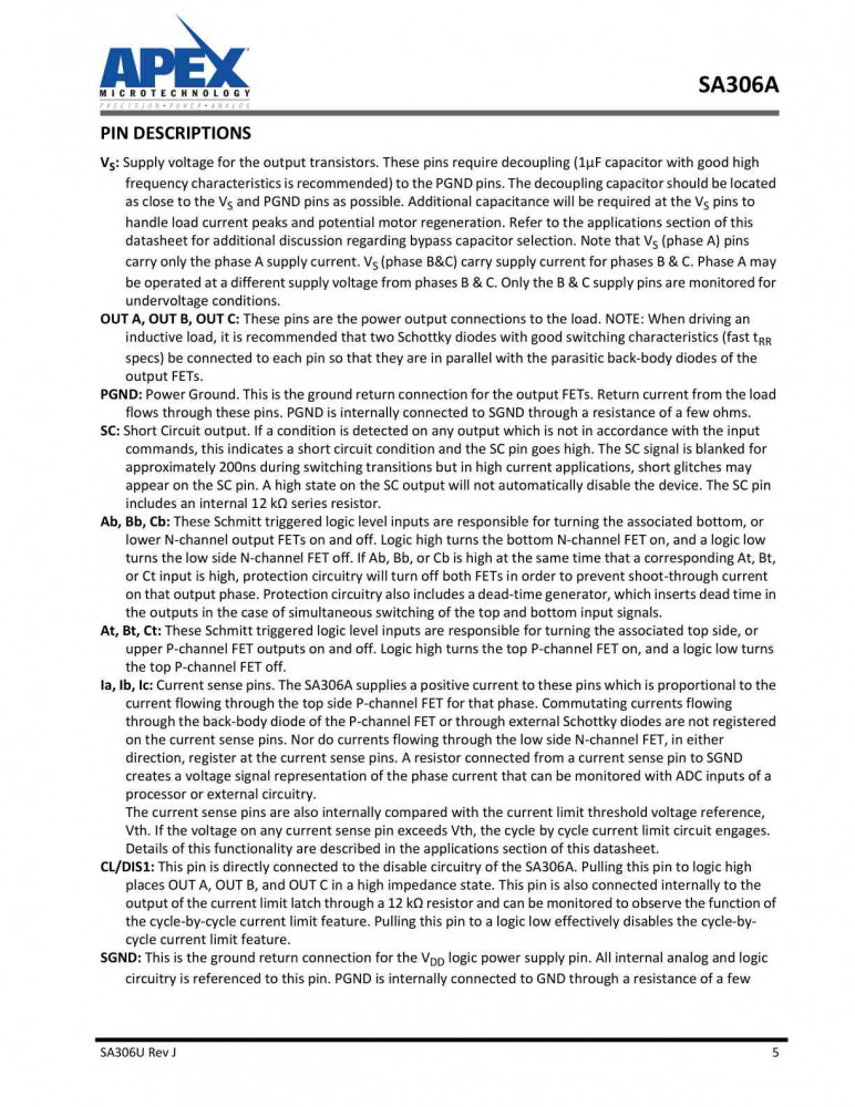 SA306 datasheet page 5