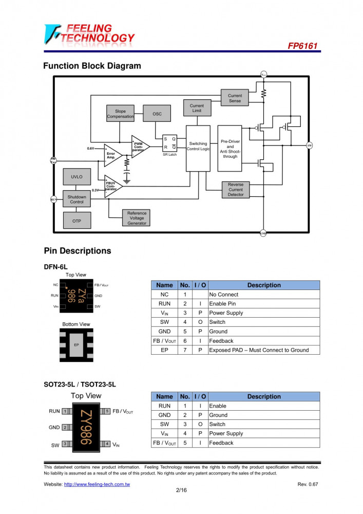 FP6161KR-LF-ADJ datasheet page 2