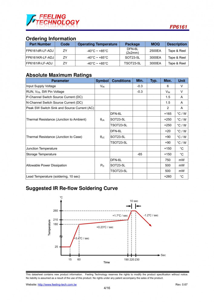FP6161KR-LF-ADJ datasheet page 4