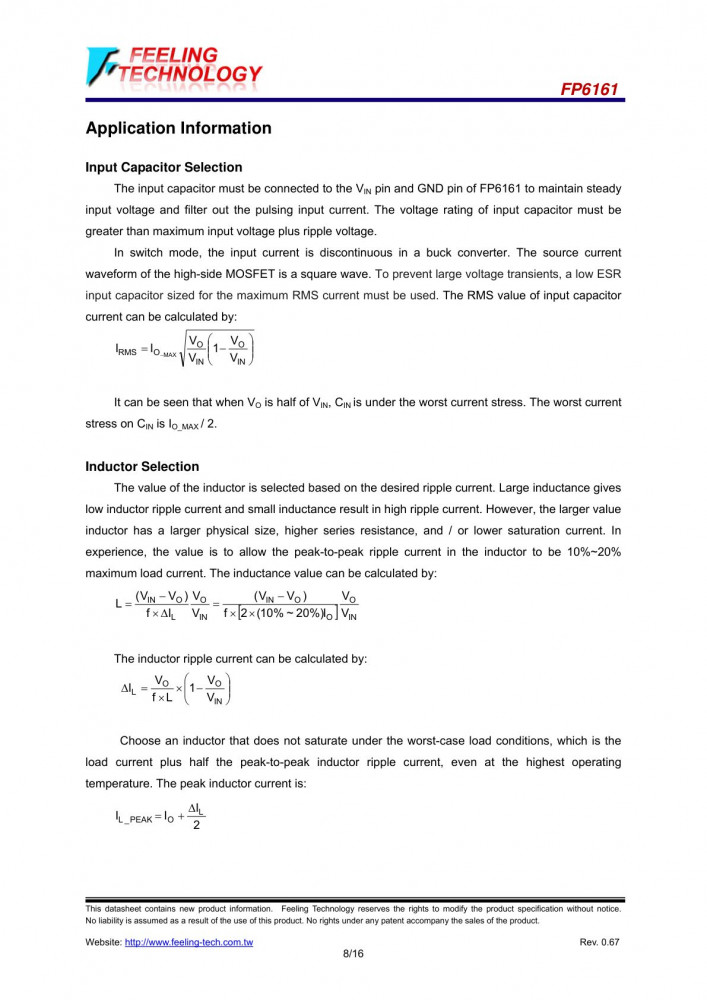 FP6161KR-LF-ADJ datasheet page 8