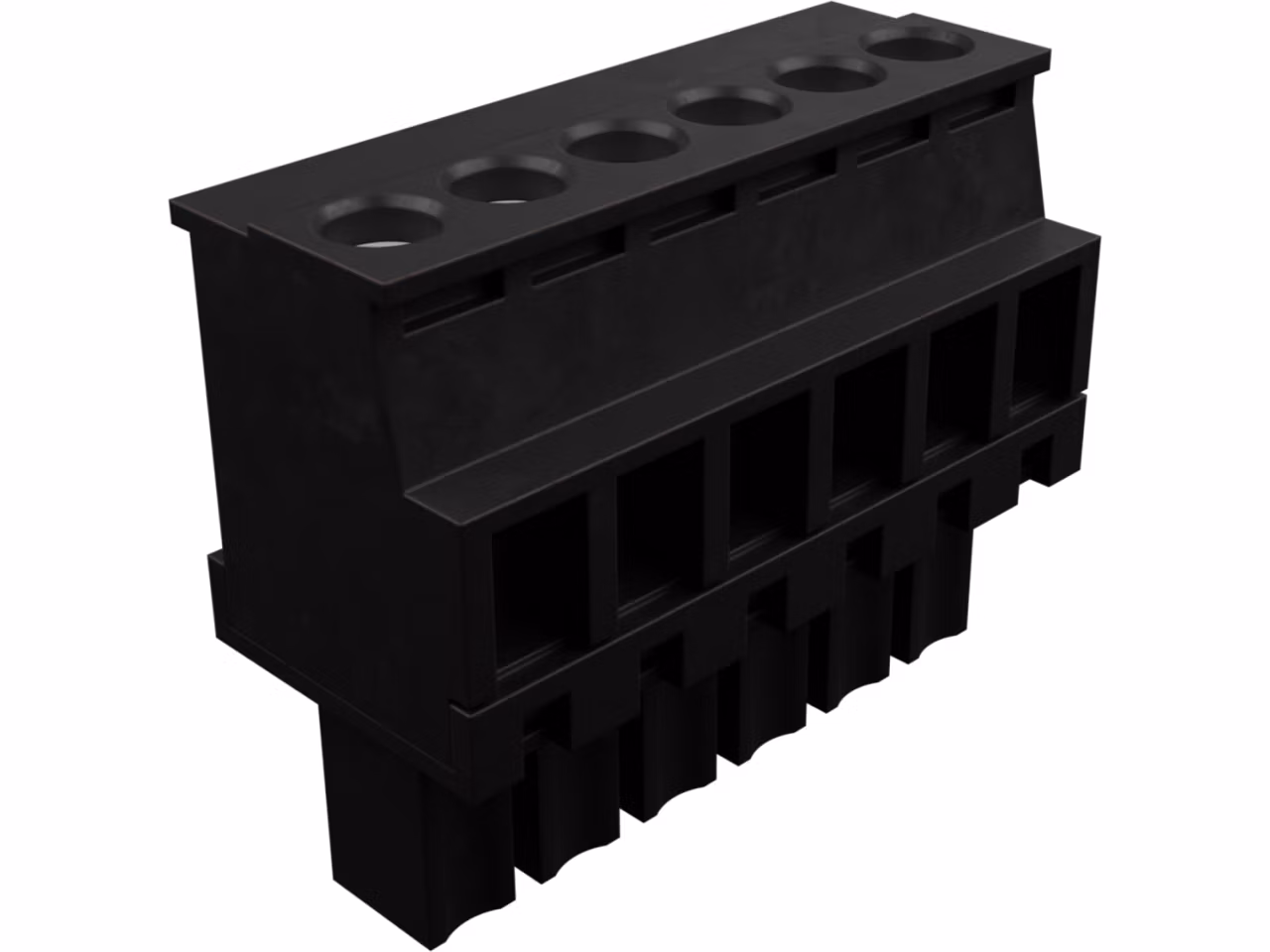 3.81mm Pitch Eurostyle Vertical Plug, with Standard Imprinting, Rear Wire Entry, Gold (Au) Plated, Black, 6 Circuits for sale