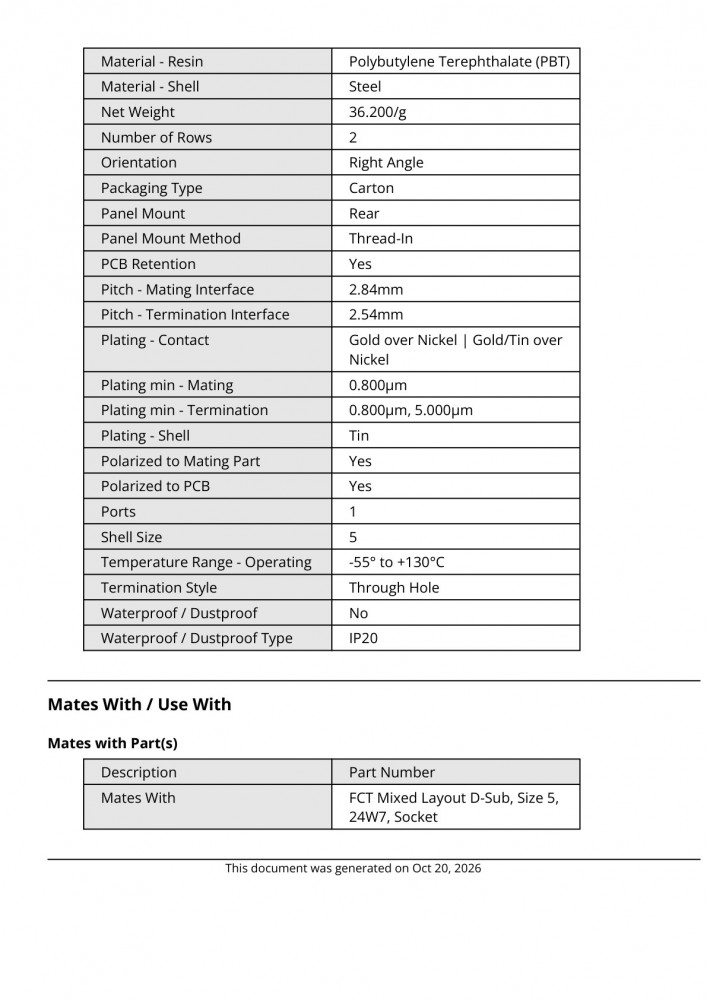 MOLEX 1731071265 technical drawing, page 3