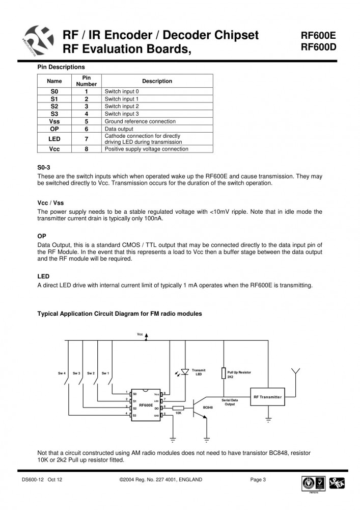 RF600E-SO technical document page 3