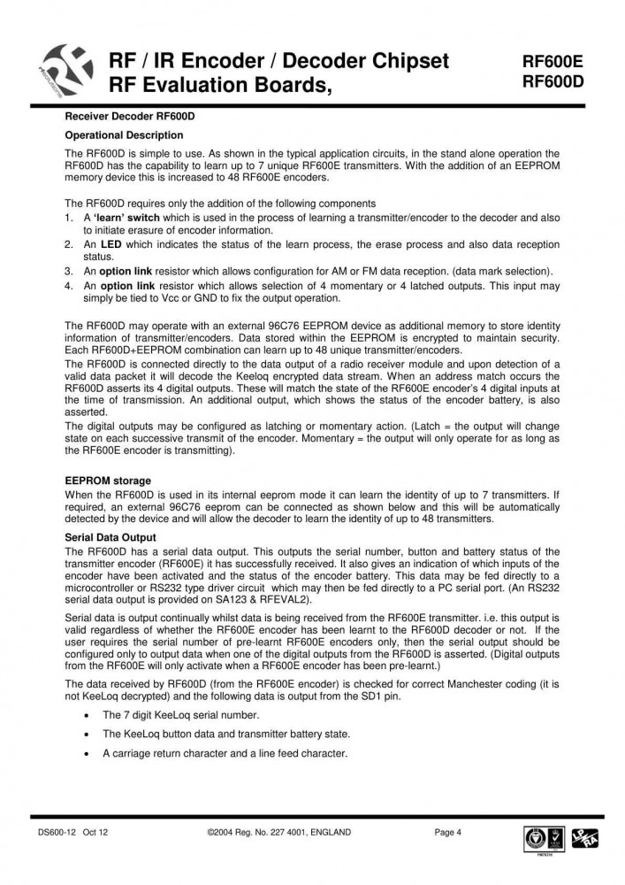RF600E-SO technical document page 4