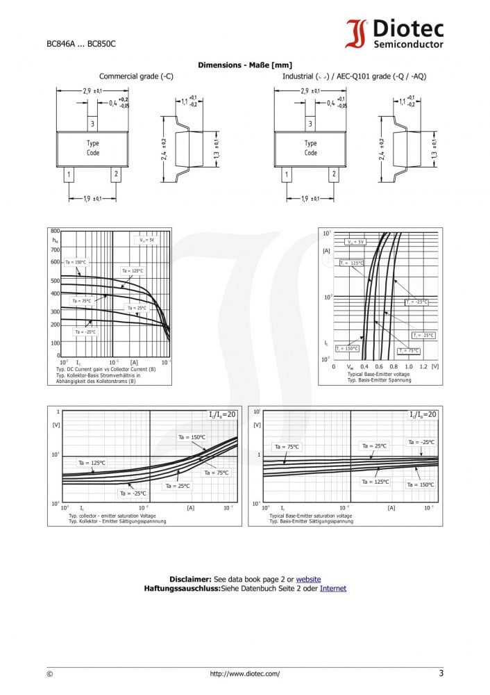 DIOTEC BC850C datasheet page 3