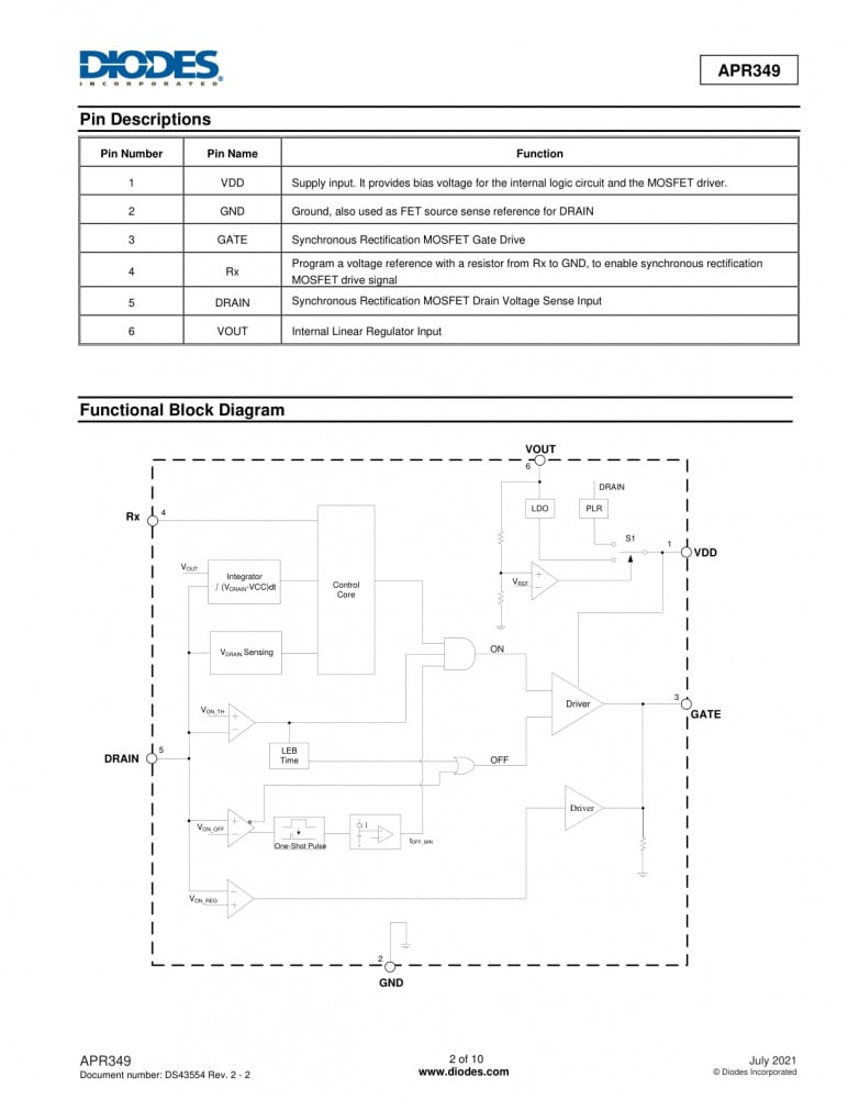APR349W6-7 datasheet page 2