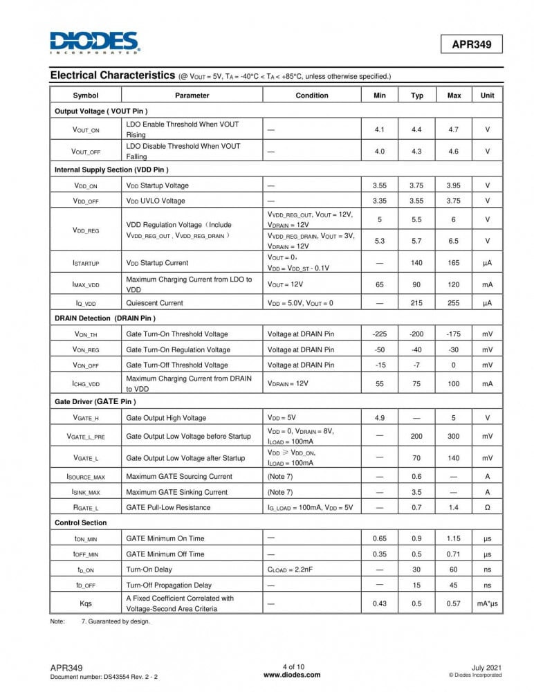 APR349W6-7 datasheet page 4