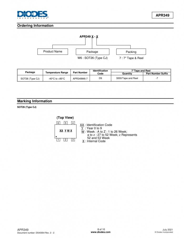 APR349W6-7 datasheet page 8