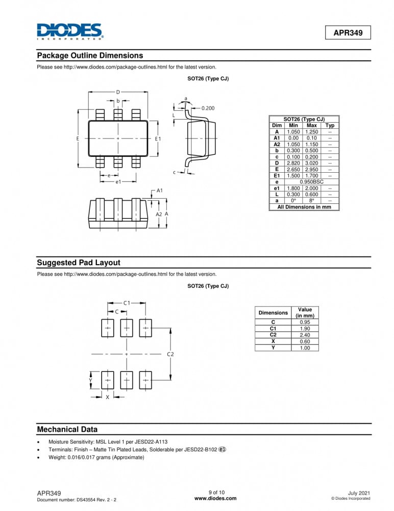 APR349W6-7 datasheet page 9