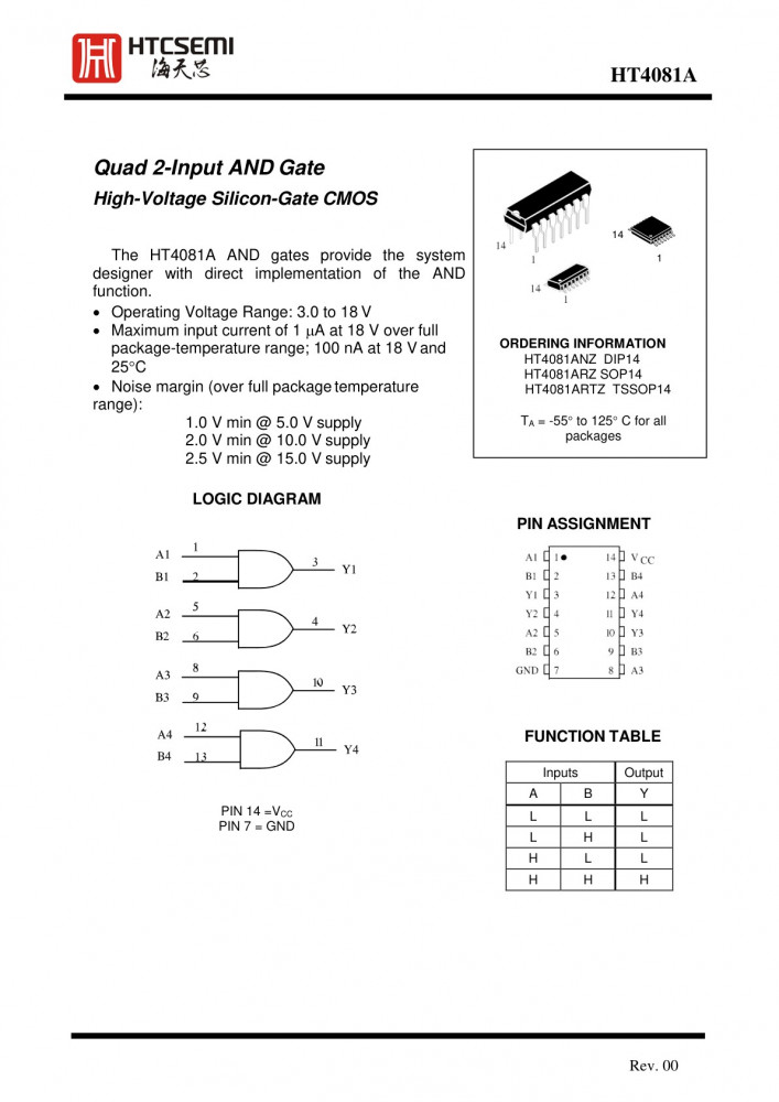 HT4081ARZ technical document page 1