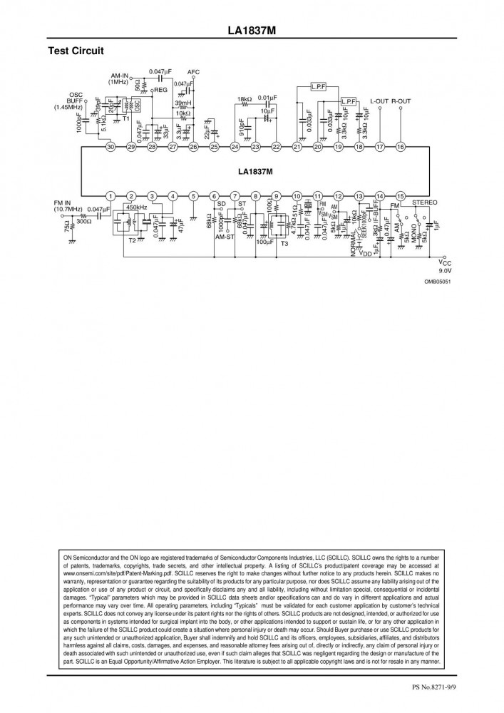 LA1837M datasheet page 9