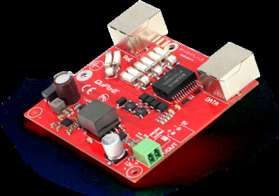 QuPoE AT-12V-5V-FP - active splitter that provides full PoE and data output protection. It is compliant with the IEEE802.3at standard. The device is ideal for outdoor applications and powering gateway devices, routers, etc.