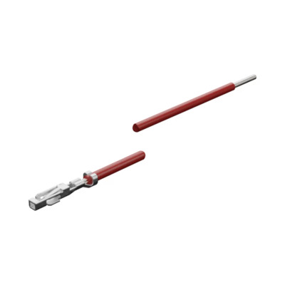 Pre-Crimped Lead iGrid-Female-to-Pigtail, Tin (Sn) Plating, 450.00mm Length, 24 AWG, Red for sale