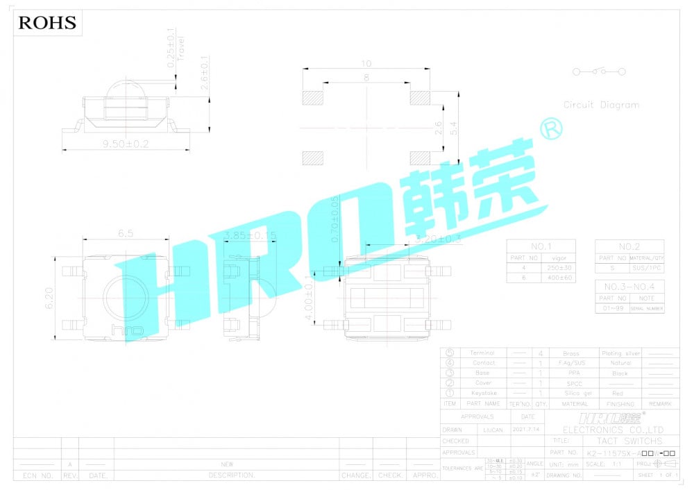 K2-1157SX-A4SW-01 technical drawing