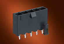 Mini-Fit Jr. Vertical Header, 4.20mm Pitch, Single Row, 5 Circuits, with  Snap-in Plastic Peg PCB Lock, Tin, Natural for sale