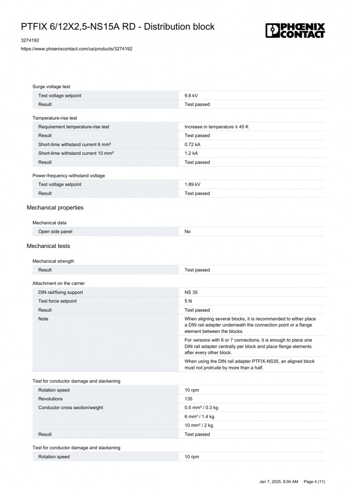 Phoenix Contact 3274192 technical document page 4