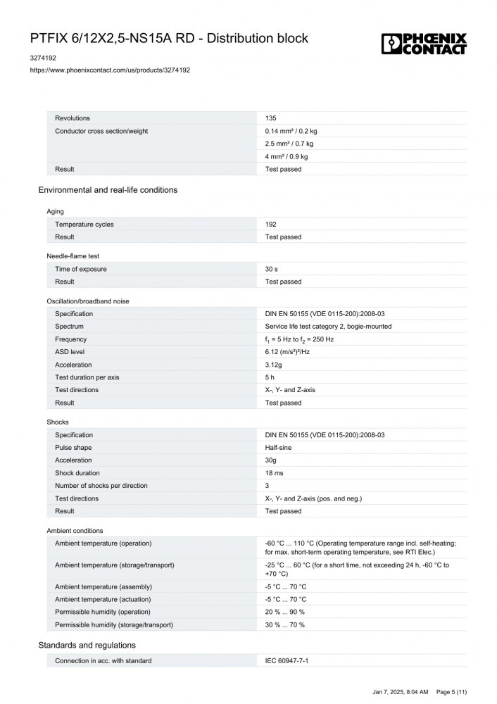Phoenix Contact 3274192 technical document page 5
