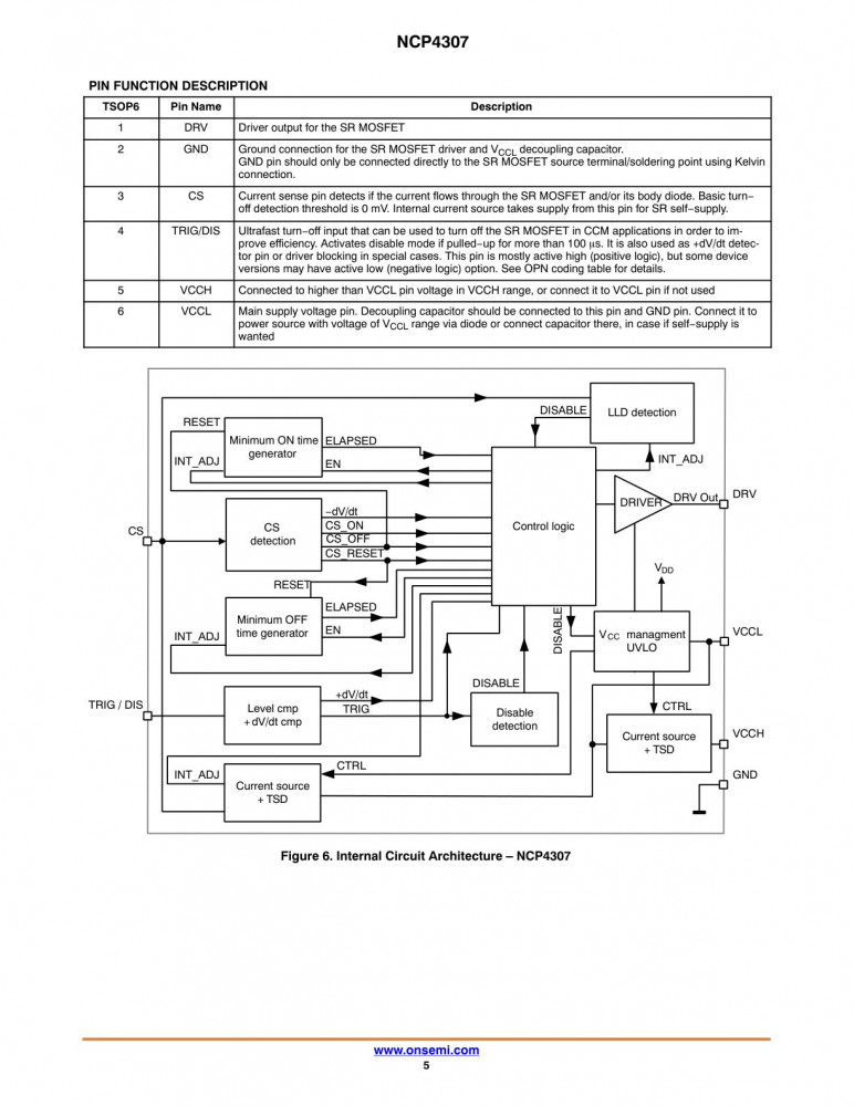 NCP4307 datasheet page 5