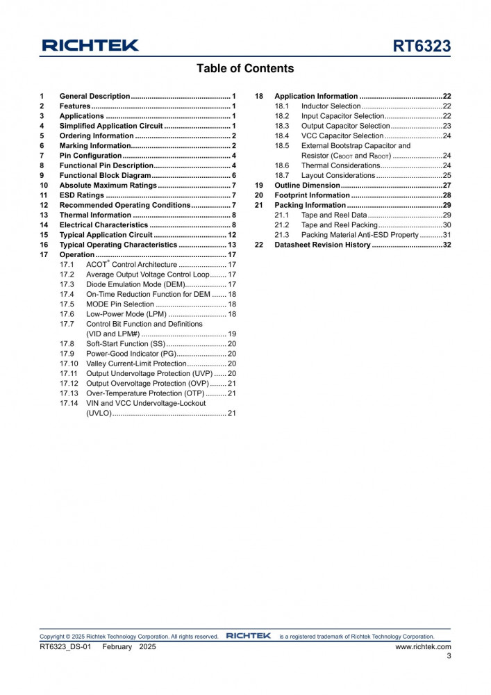 RT6323 technical document page 3