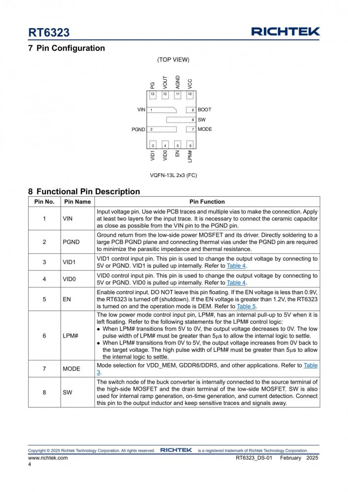 RT6323 technical document page 4