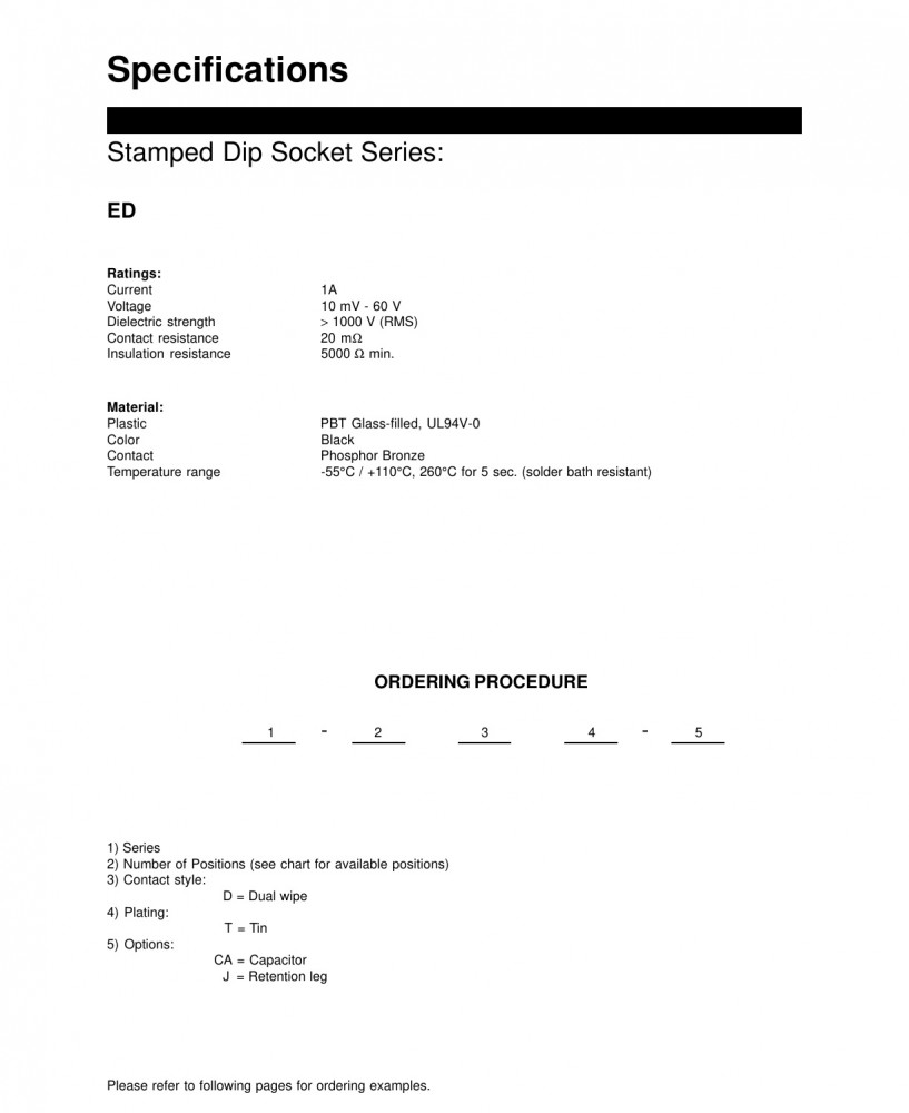 On-Shore Tech ED16DT socket datasheet page 2