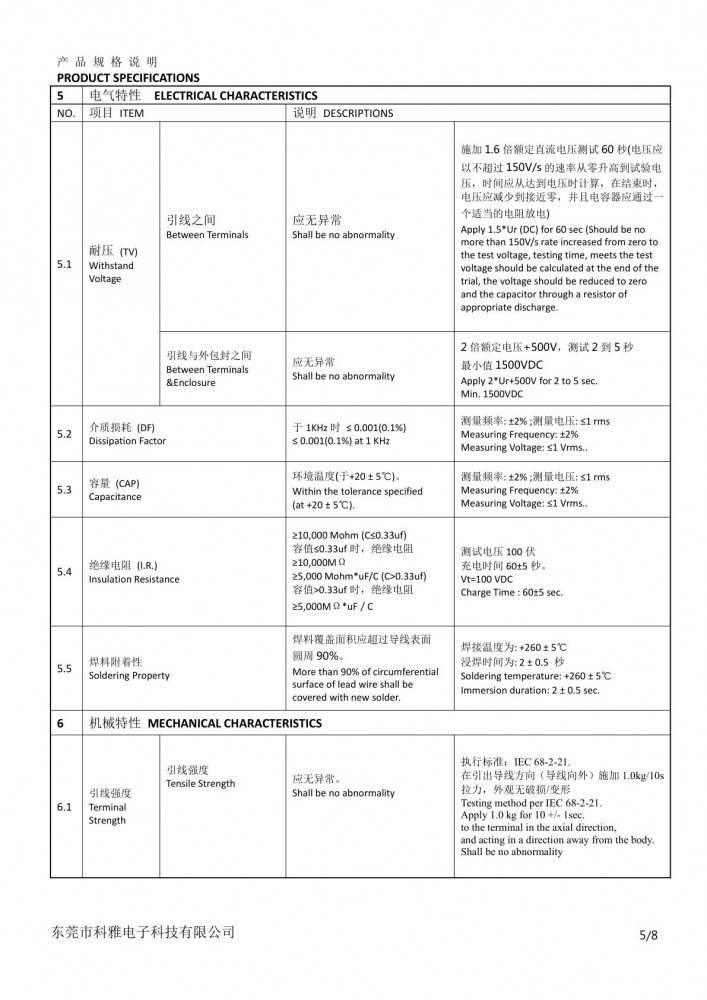 KYET MPT224J3L332317 specification page 5