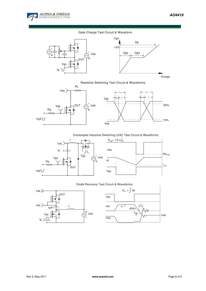 AO4419 datasheet page 6
