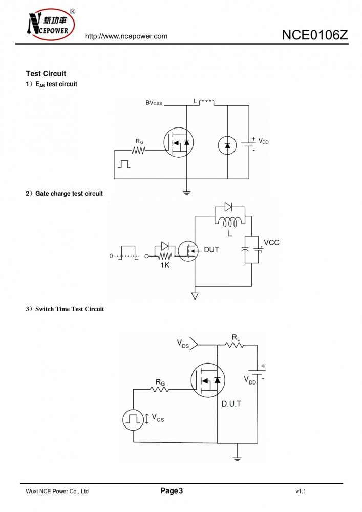 NCE0106Z datasheet page 3