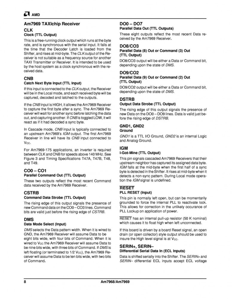 AM7968-125JC datasheet page 9