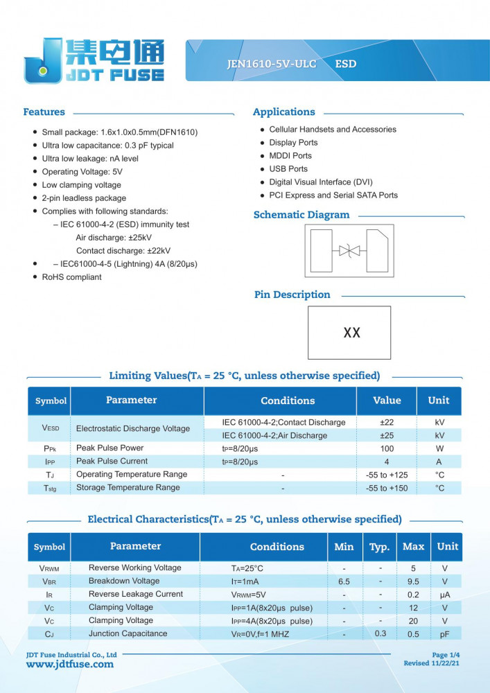 JEN1610-5V-ULC datasheet page 2