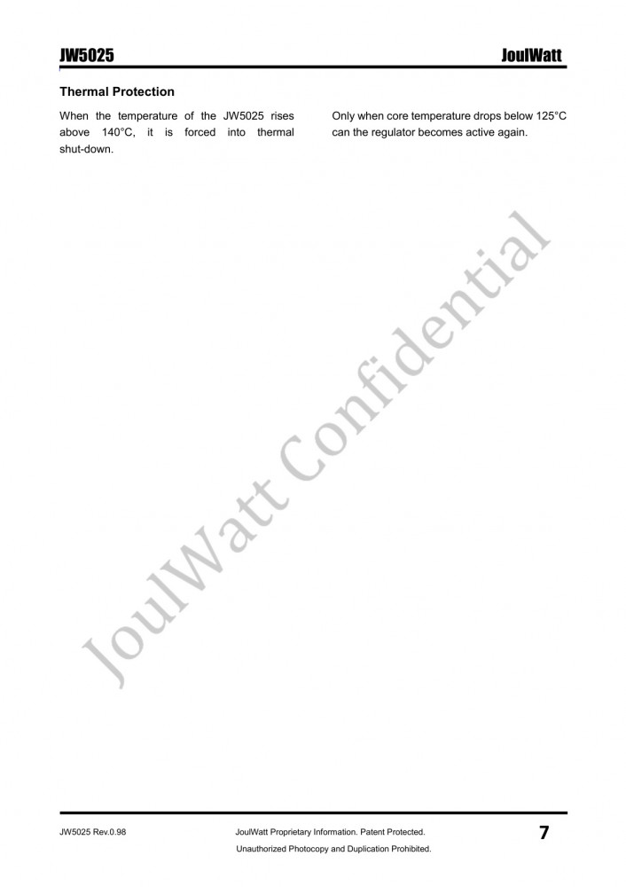 JW5025 datasheet page 7