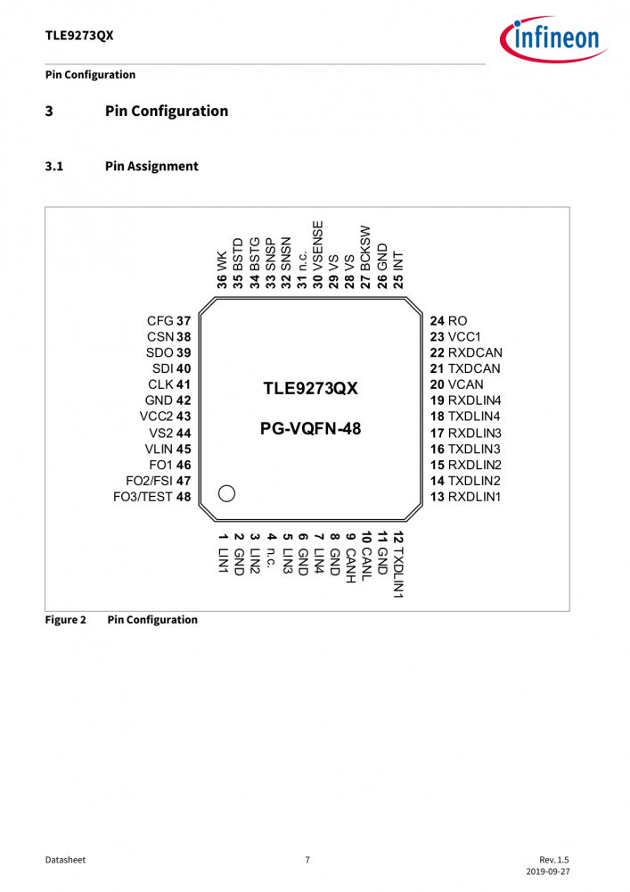 TLE9273QXXUMA1 datasheet page 7