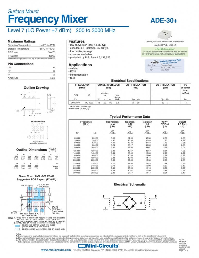 ADE-30+ technical datasheet page 1