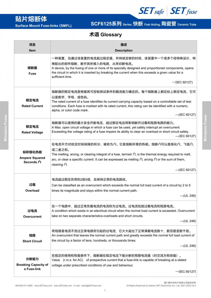 SCF6125F4A250V datasheet page 2