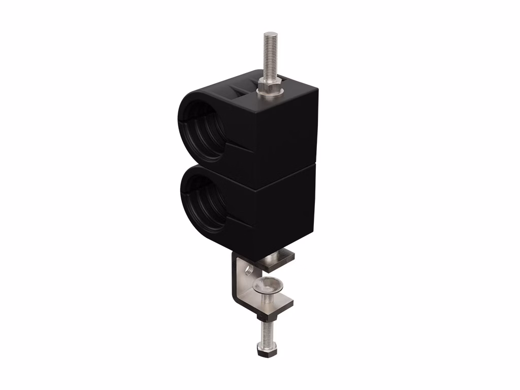 Single Side, 2-Hole, Feeder Clamp for 1-1/4